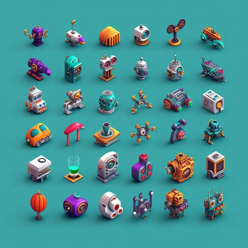 Tiny 3D Icons Midjourney Prompt | PromptBase