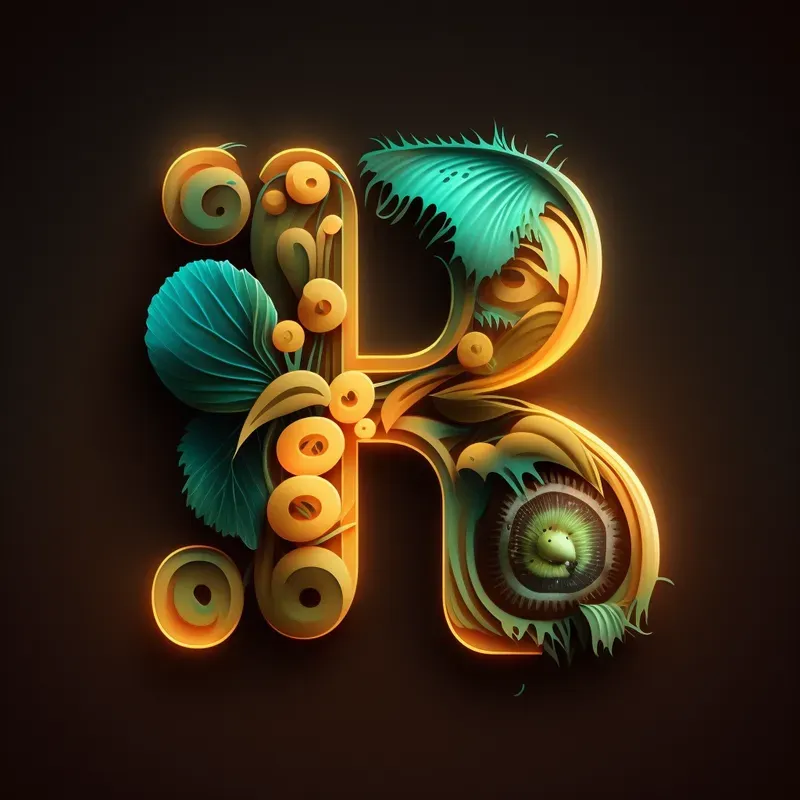 Fruit Made Lettering Logos Midjourney Prompt | PromptBase