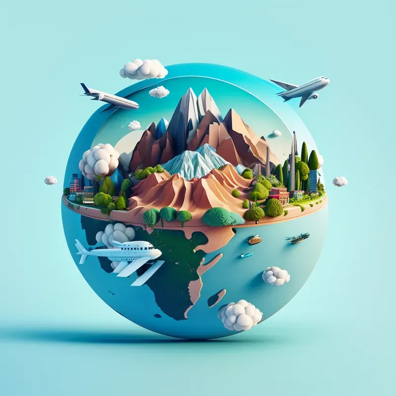 Tiny 3D Earth Customizable Illustrations Midjourney Prompt | PromptBase