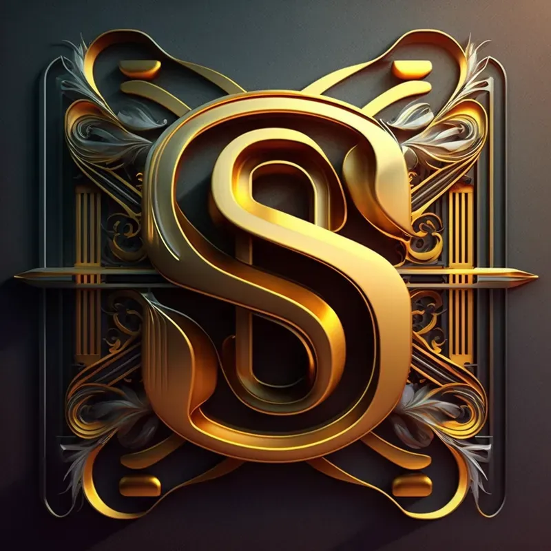 Lettering Metal Carved Golden Logos Midjourney Prompt | PromptBase