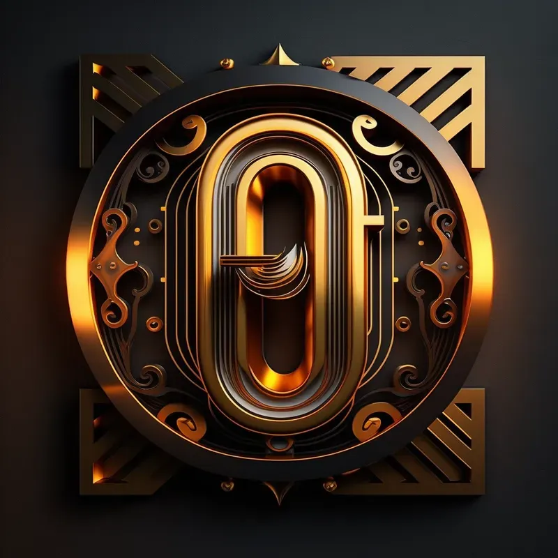 Lettering Metal Carved Golden Logos Midjourney Prompt | PromptBase