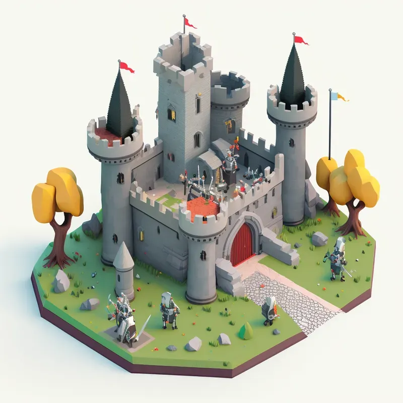 Custom 3D Isometric Game Assets Midjourney Prompt | PromptBase