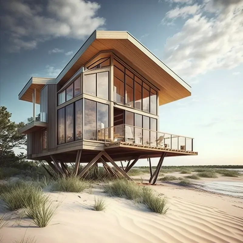 Modern Houses On Stilts Architecture Midjourney Prompt | PromptBase