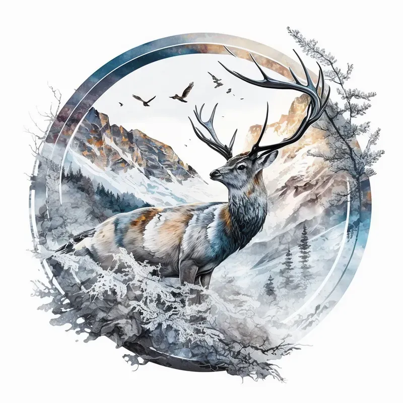 Wildlife Activities Emblem Logos Midjourney Prompt | PromptBase