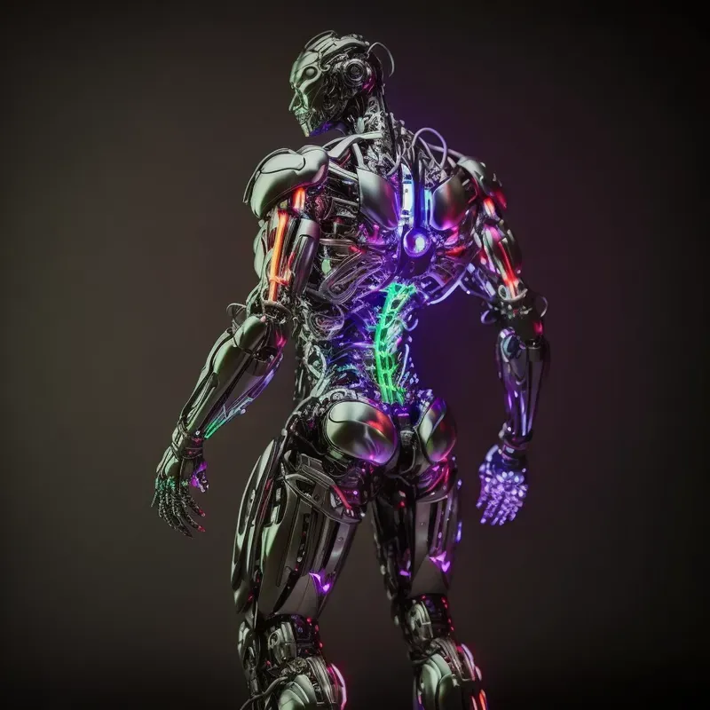 Futuristic Pvc Cyborg Robots Midjourney Prompt | PromptBase