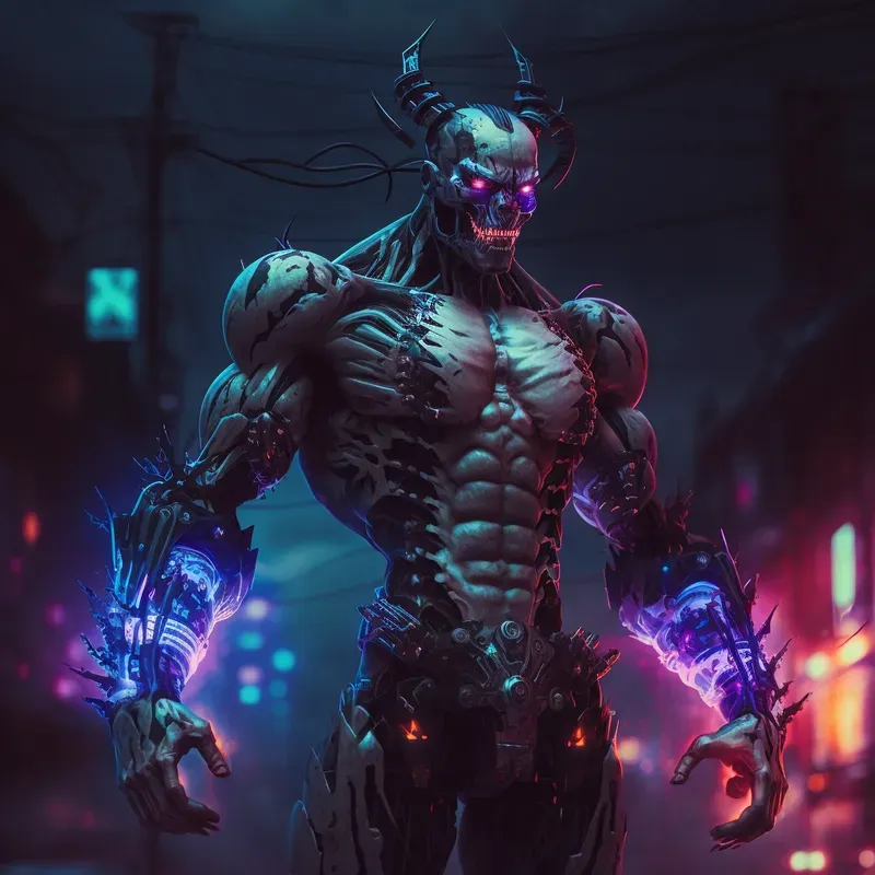 Anthropomorphic Animal Cyber Demons Midjourney Prompt | PromptBase