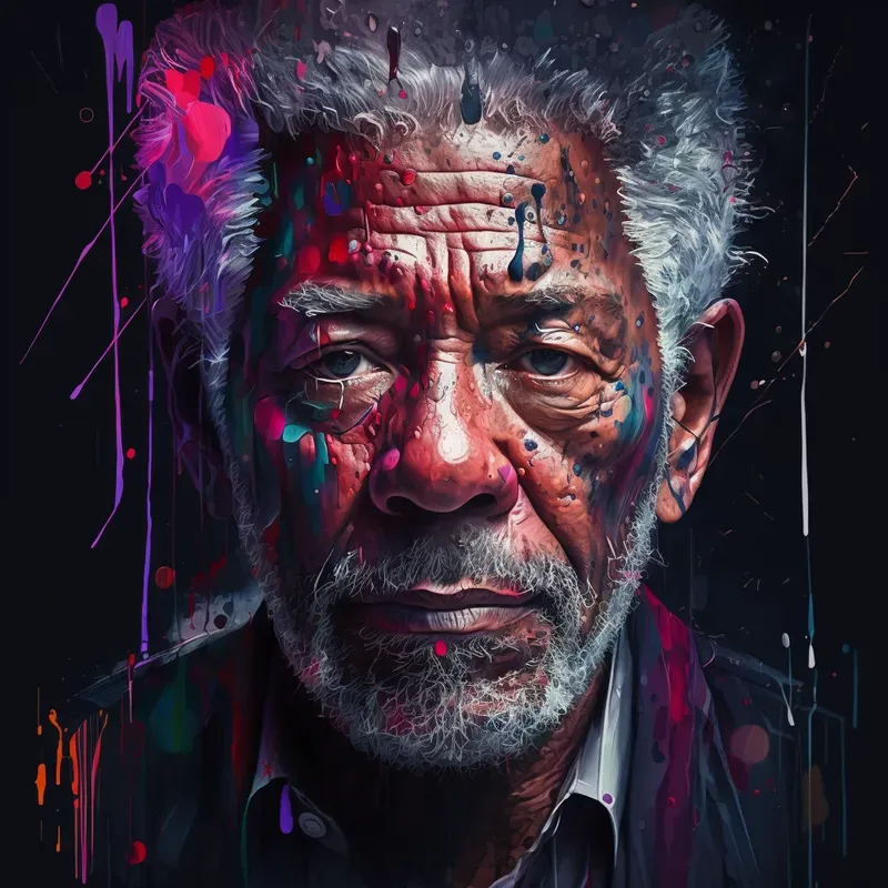 Celebrities Graffiti Melting Portraits Midjourney Prompt | PromptBase