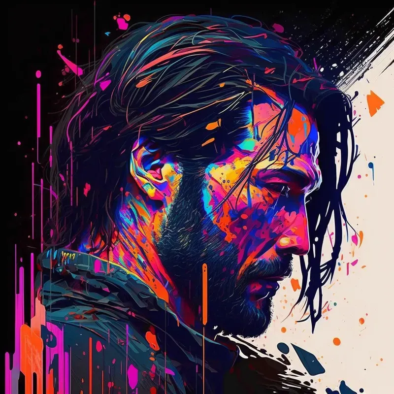 Celebrities Graffiti Melting Portraits Midjourney Prompt | PromptBase