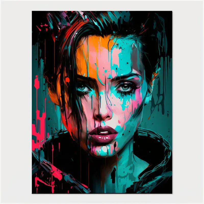 Celebrities Graffiti Melting Portraits Midjourney Prompt | PromptBase