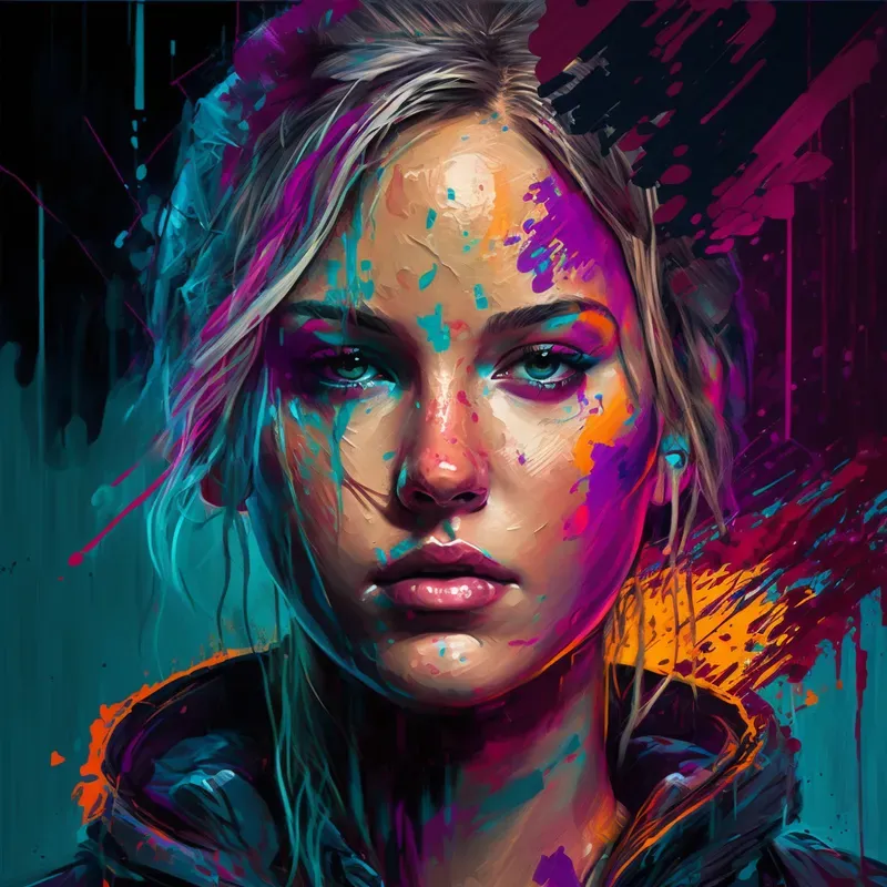 Celebrities Graffiti Melting Portraits Midjourney Prompt | PromptBase