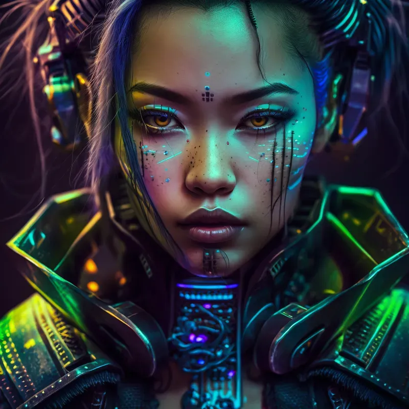 Futurist Human Cyborg Hybrid Portraits Midjourney Prompt | PromptBase