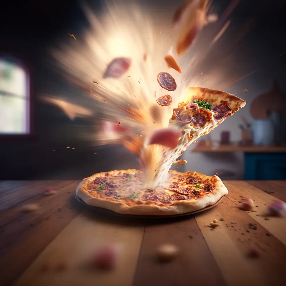 Realistic Food Explosion Photographs Midjourney Prompt | PromptBase