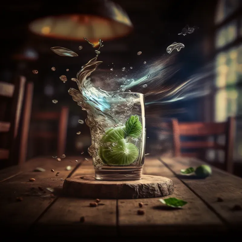 Realistic Food Explosion Photographs Midjourney Prompt | PromptBase