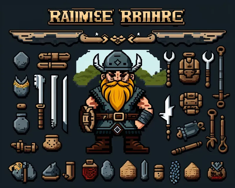 2D Sprite RPG Platformer Game Uis Midjourney Prompt | PromptBase