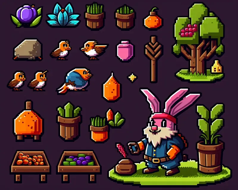 2D Sprite RPG Platformer Game Uis Midjourney Prompt | PromptBase