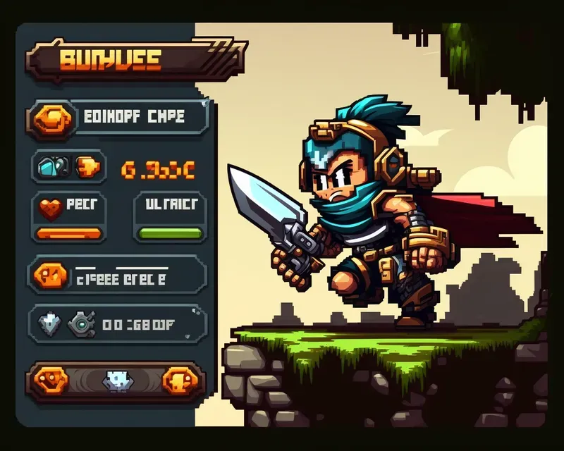 2D Sprite RPG Platformer Game Uis Midjourney Prompt | PromptBase