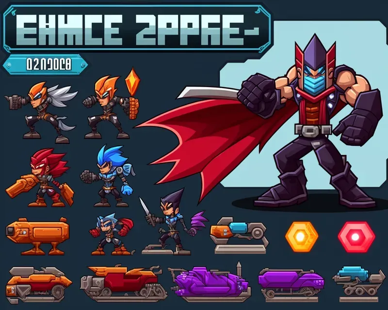 2D Sprite RPG Platformer Game Uis Midjourney Prompt | PromptBase