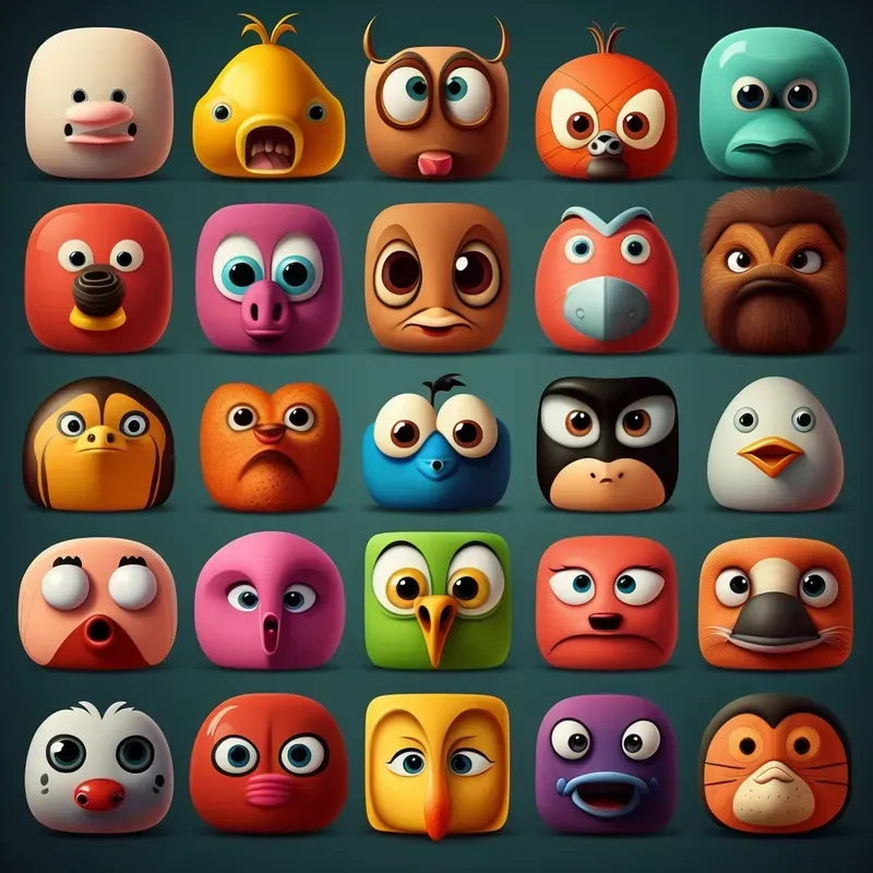 Vibrant Digital Tiny Icons Sets Midjourney Prompt | PromptBase