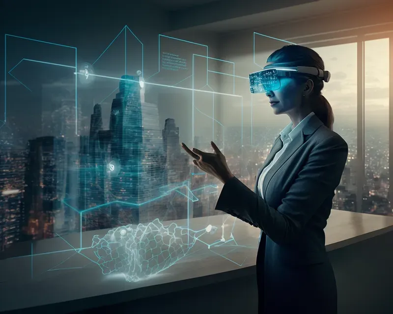 People With Augmented Reality Visors Midjourney Prompt | PromptBase