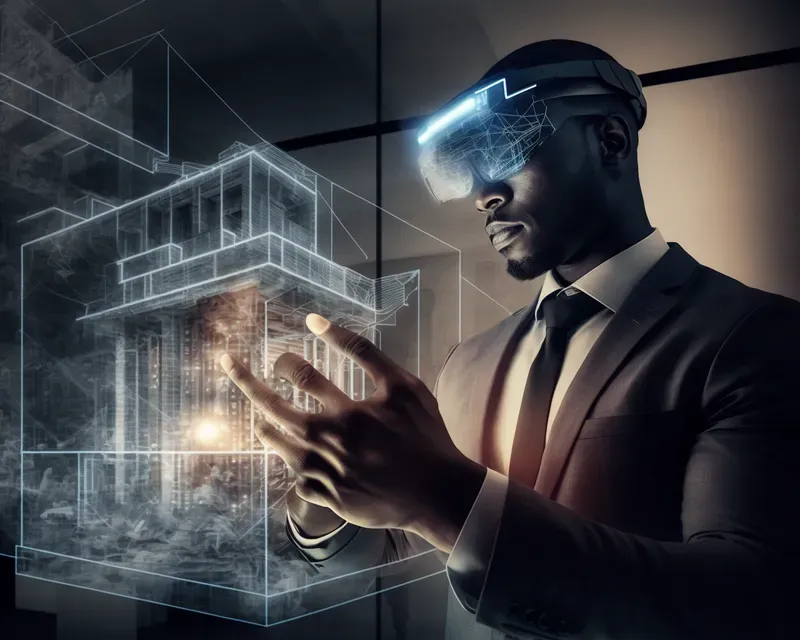 People With Augmented Reality Visors Midjourney Prompt | PromptBase