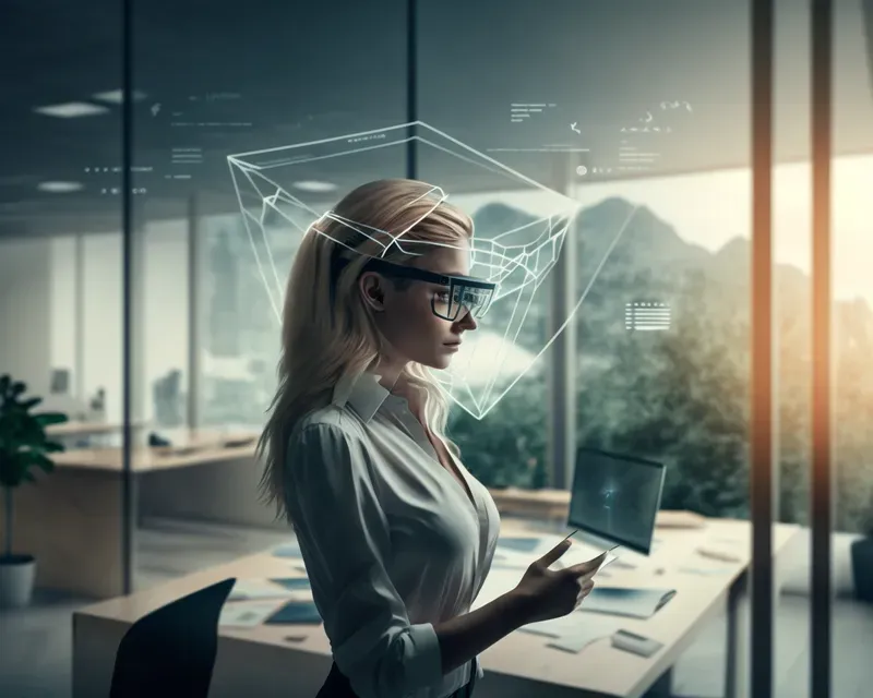 People With Augmented Reality Visors Midjourney Prompt | PromptBase