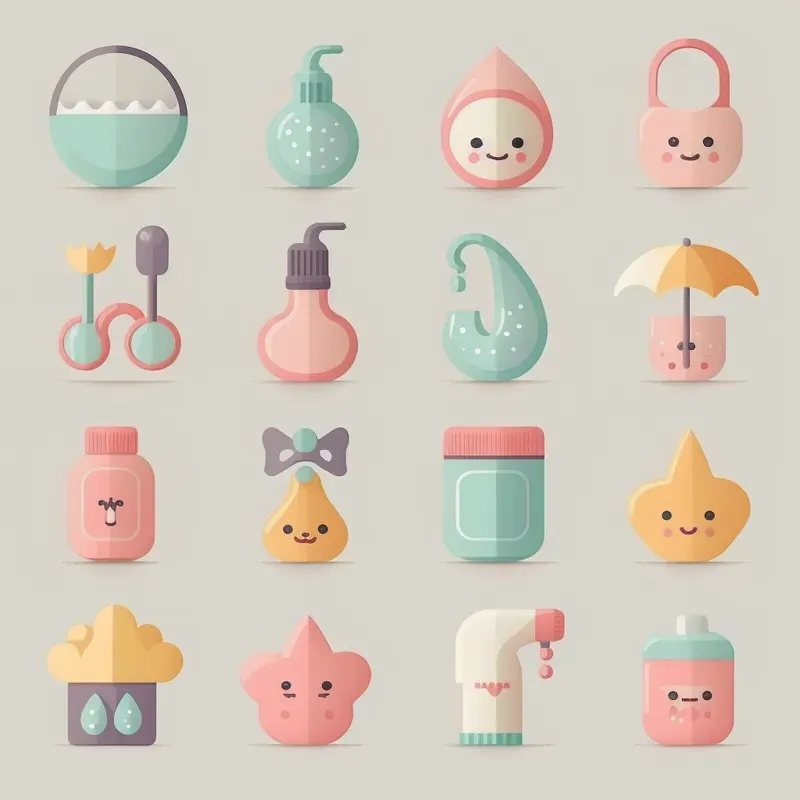 Flat Style Cute Icon Sets Midjourney Prompt | PromptBase