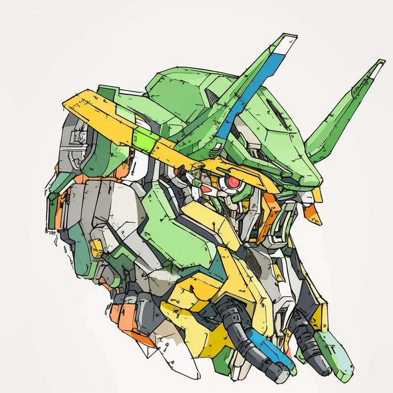 Profile Pictures Of Mobile Gundam Suits Midjourney Prompt | PromptBase