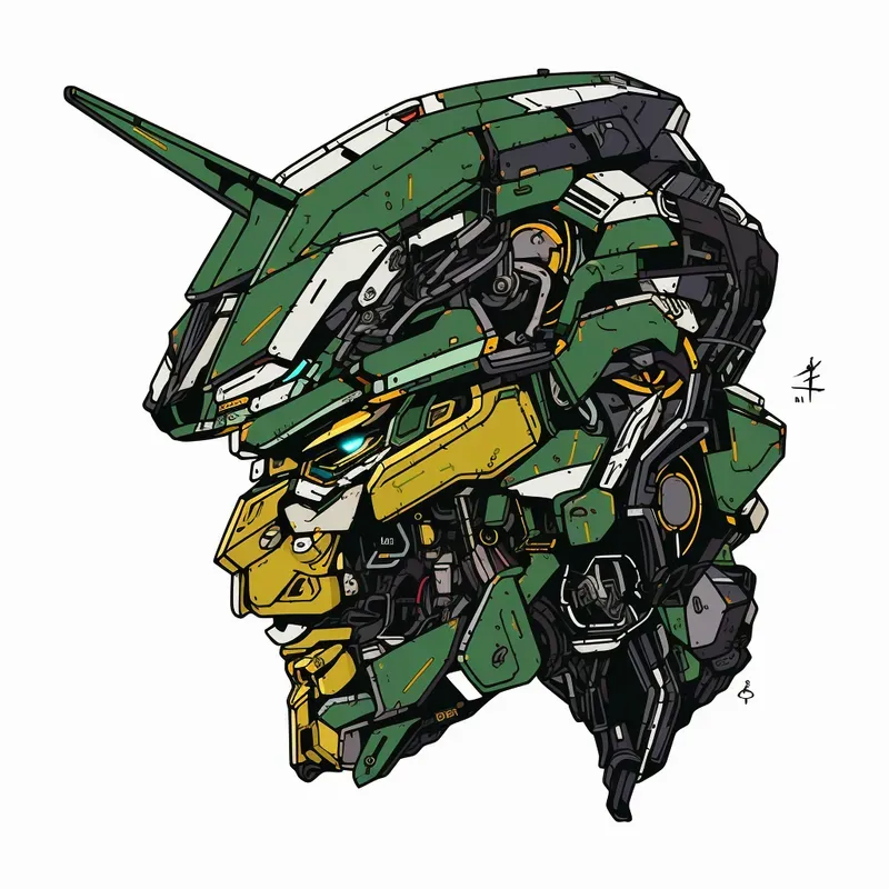 Profile Pictures Of Mobile Gundam Suits Midjourney Prompt | PromptBase