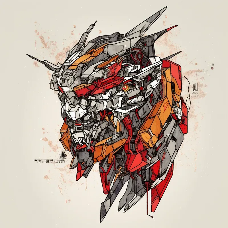 Profile Pictures Of Mobile Gundam Suits Midjourney Prompt | PromptBase