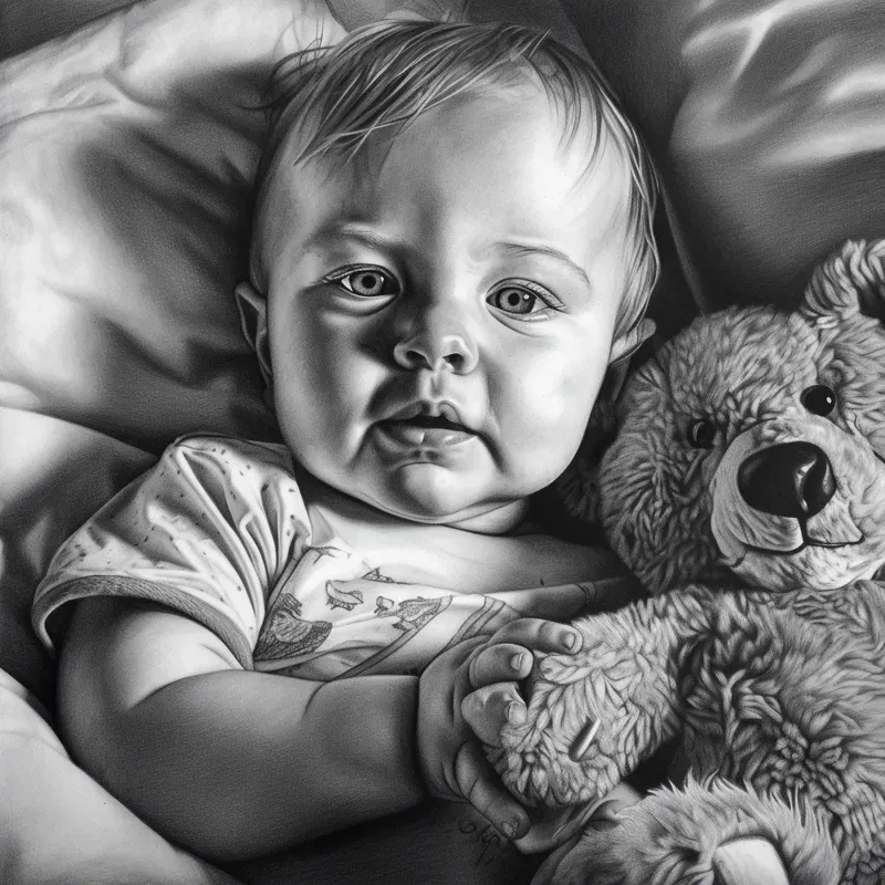 Hyper Realistic Charcoal Paintings Midjourney Prompt | PromptBase