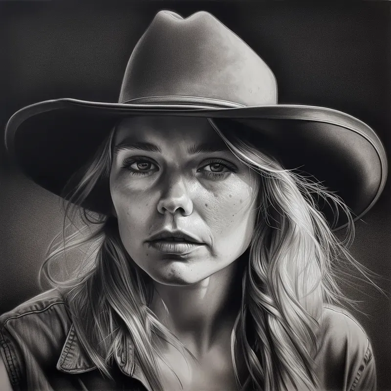 Hyper Realistic Charcoal Paintings Midjourney Prompt | PromptBase