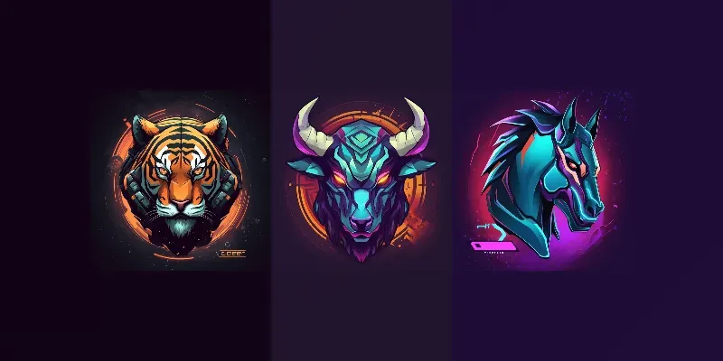 Esports Cyber Animal Team Logos Midjourney Prompt | PromptBase