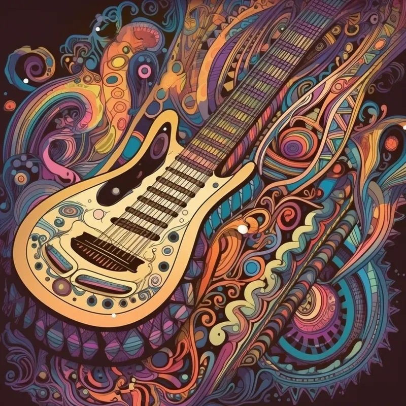 Rock Band Album Cover Illustrations Midjourney Prompt | PromptBase