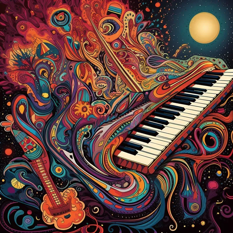 Rock Band Album Cover Illustrations Midjourney Prompt | PromptBase