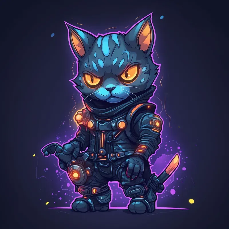 NFT Anthropomorphic Cyberpunk Doodles Midjourney Prompt | PromptBase