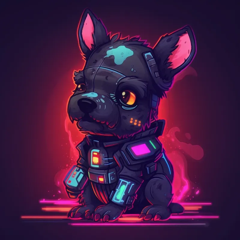 NFT Anthropomorphic Cyberpunk Doodles Midjourney Prompt | PromptBase