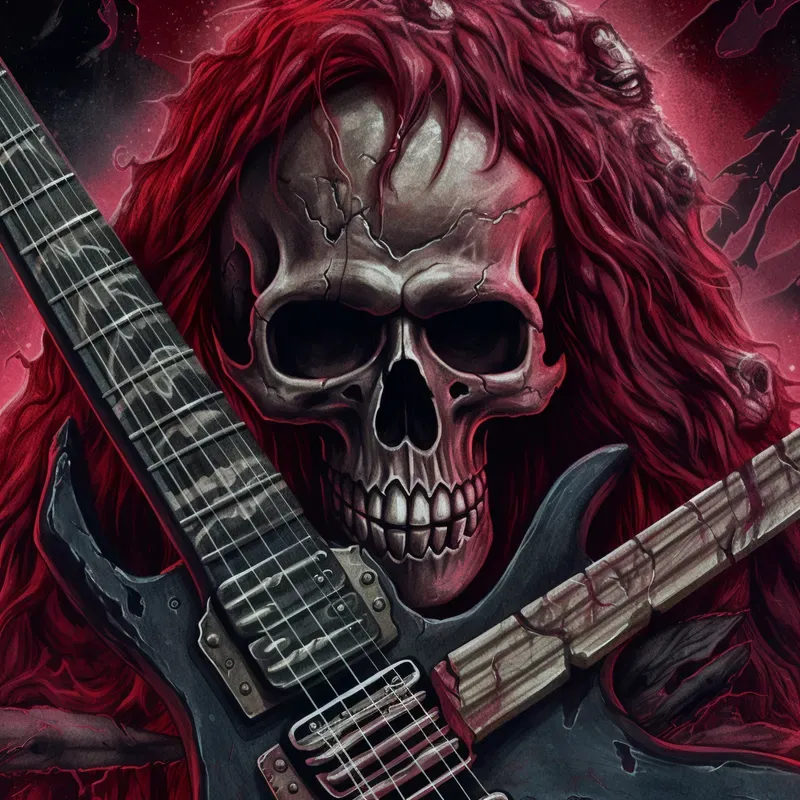 Metal Death Rock Band Covers Midjourney Prompt | PromptBase