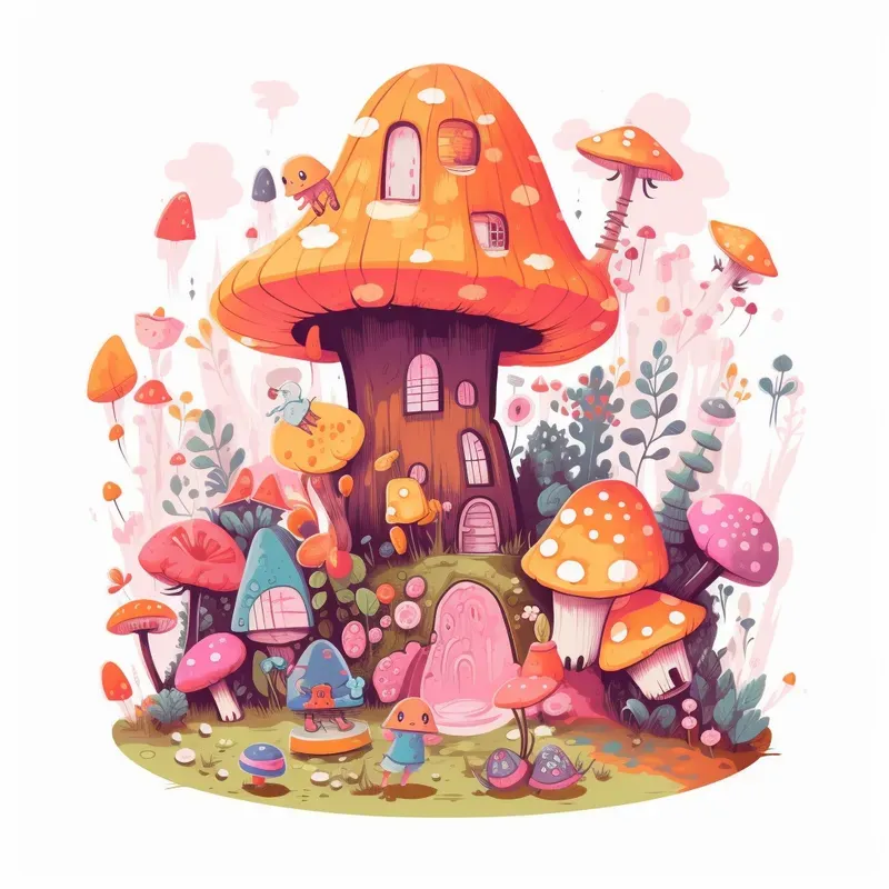 Vector Super Cute Chibi Landscapes Midjourney Prompt | PromptBase