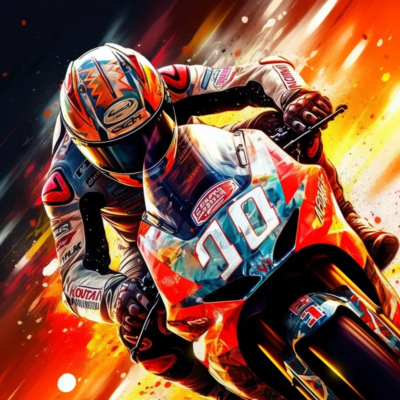 Handpainted Posters Of Racing Motorsports Midjourney Prompt | PromptBase