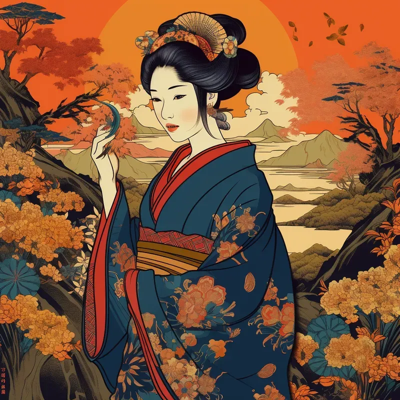 Ukiyoe Style Illustrations Midjourney Prompt | PromptBase