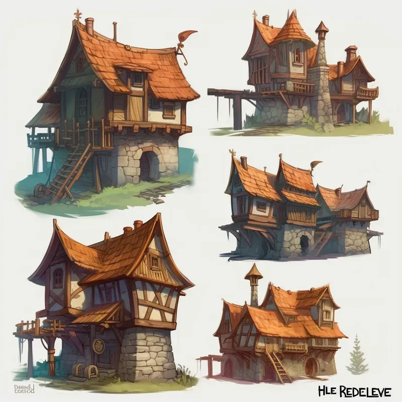 2D Game Level Design Assets Midjourney Prompt | PromptBase