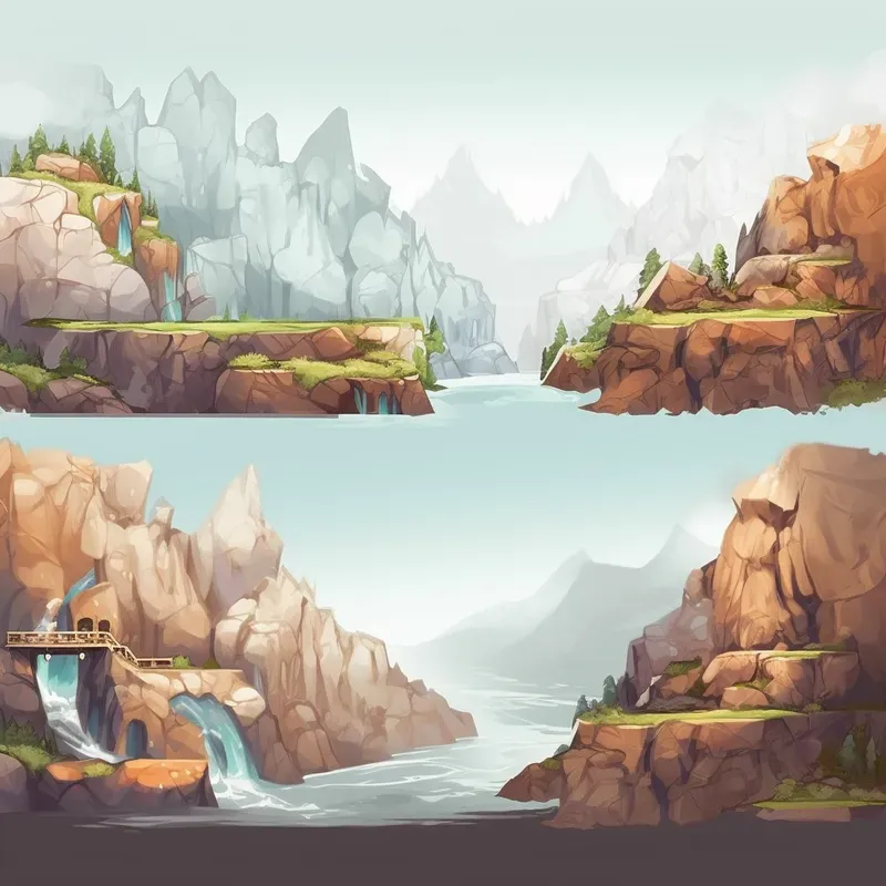 2D Game Level Design Assets Midjourney Prompt | PromptBase