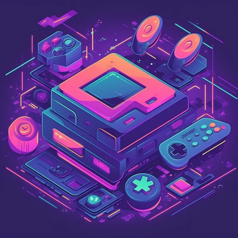 Video Games Flat Style Illustrations Midjourney Prompt | PromptBase