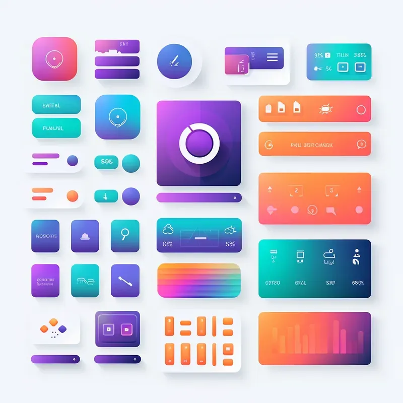 Captivating Ui Ux Web Elements Designs Midjourney Prompt | PromptBase