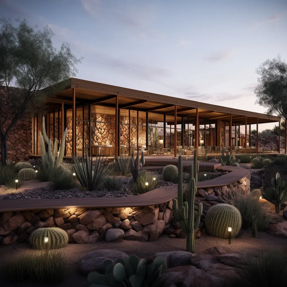 Organic Rustic Architecture Designs Midjourney Prompt | PromptBase