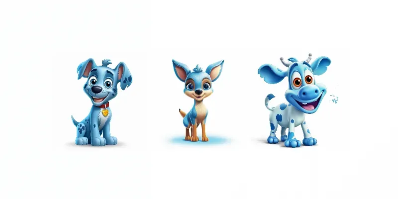 Bluey Cartoon Style Characters Midjourney Prompt | PromptBase