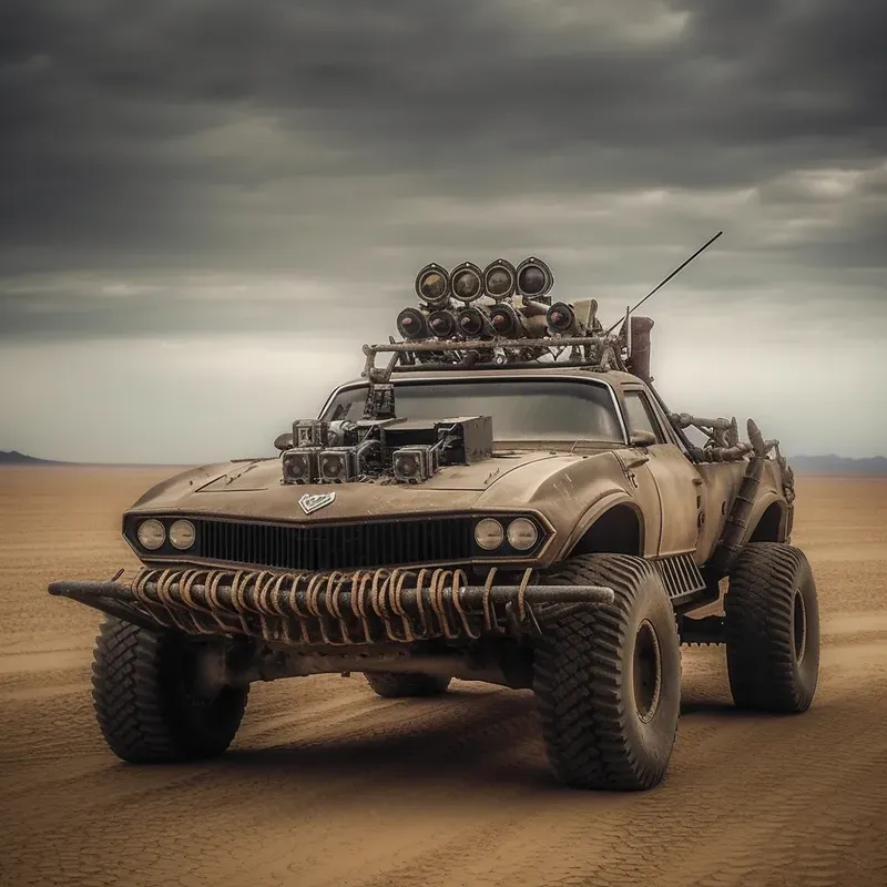 Mad Max Fury Vehicles Midjourney Prompt | PromptBase