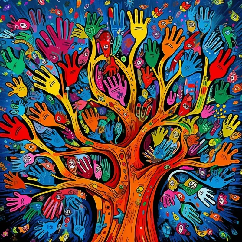 Picasso Basquiat Fusion Illustration Art Midjourney Prompt | PromptBase