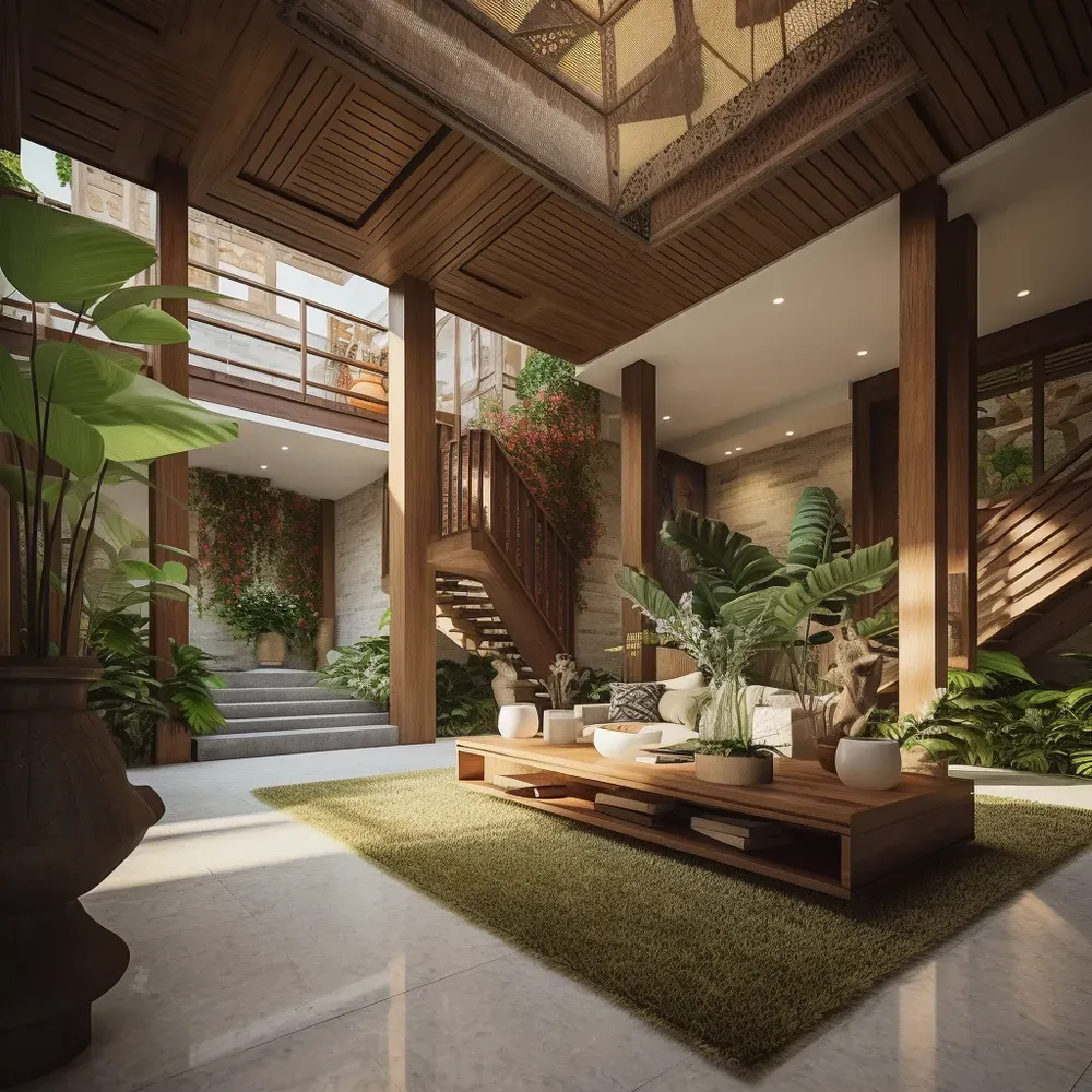 Indonesian Modern Fusion Architectures Midjourney Prompt | PromptBase