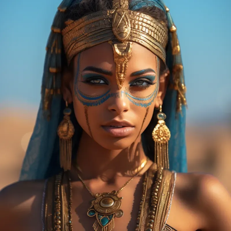 Fashion Portraits In Egyptian Style Midjourney Prompt | PromptBase